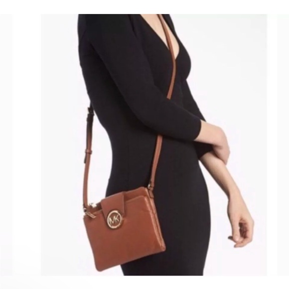 Michael Kors | Bags | Michael Kors Fulton Small Crossbody Bag In Cognac ...